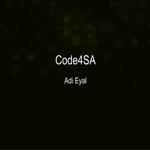 Code4 Media Presentation at Section 27 - 13 February 2013 | PPT