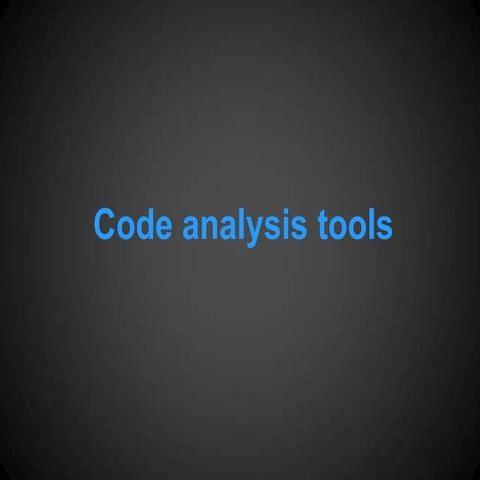 Code Analysis Tools For Php Pptx Programming Languages Computing 5240