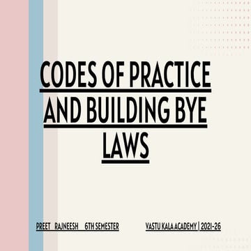 BUILDING BYELAWS AND CODE | PRESENTATION | PDF