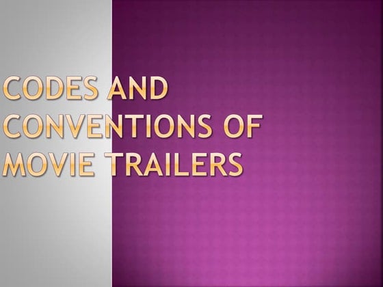 Horror opening sequence conventions | PPTX | Screenwriting | Content Production