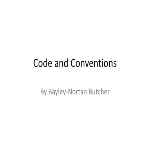 Code and conventions | PPT