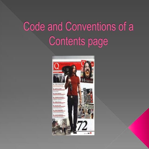 Billboard Contents Page Analysis 2 | PPTX