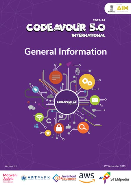 Codeavour 6.0 International Launch Ceremony Event Itinerary | PDF