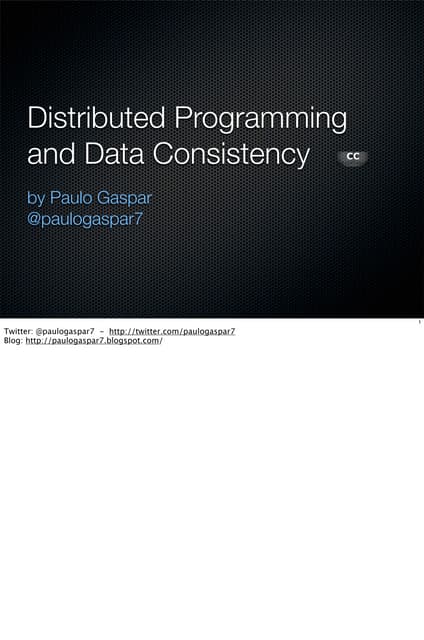Distributed Programming And Data Consistency W Notes Pdf 5837