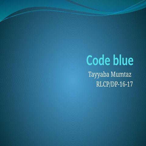 code blue code blue emergenc y . pptx | PPTX