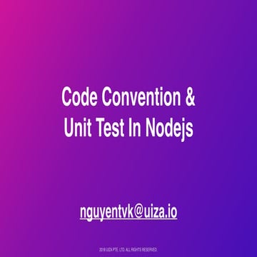 Code Convention And Unit Test Nodejs Ppt 