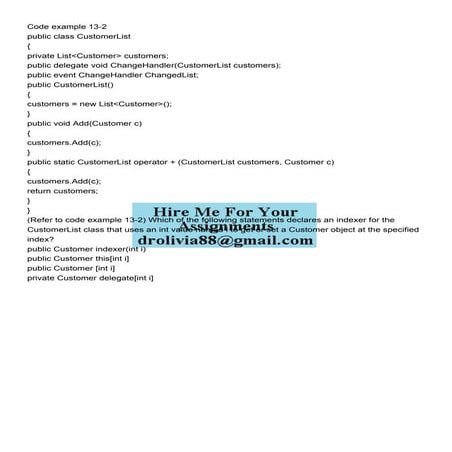 Code example 132 public class CustomerList private L.pdf