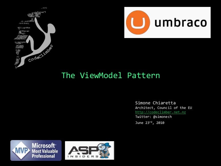 The ViewModel pattern