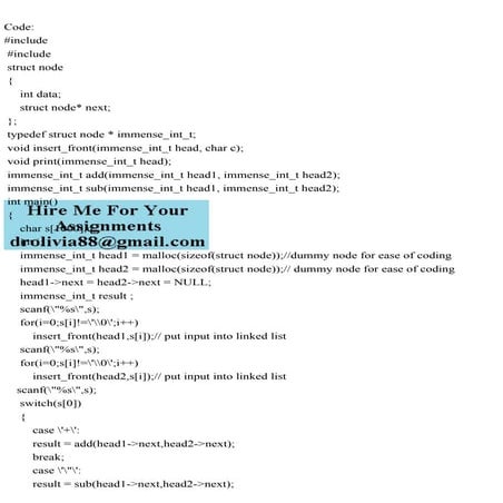 Code#include stdio.h #includemalloc.h struct node { .pdf