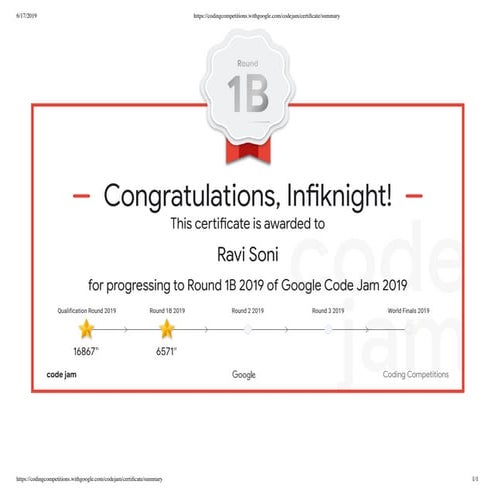 Google Code Jam 2019 | PDF