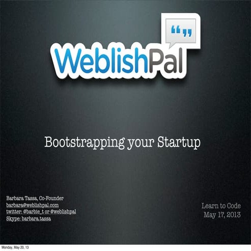 Code meetup presentation bootstrapping | PPT
