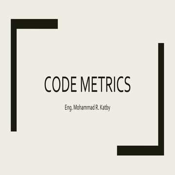 Code metrics | PPTX