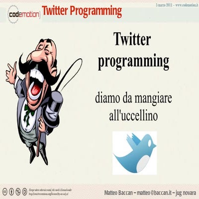 Codemotion Twitter Programming Odp Programming Languages Computing