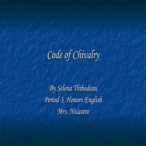 Code Of Chivalry | PPT
