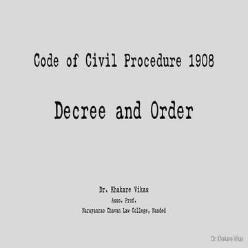 Code of civil procedure 1908 decree, order | PDF | Legal Services Industry | Industries