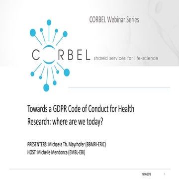 CORBEL ELSI Services webinar slides | PDF