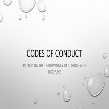 Making school codes of conduct more transparent | PPTX