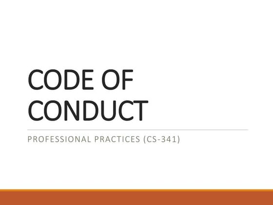 Code of conduct | PPTX