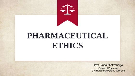 Code of Pharmaceutical Ethics | PPTX