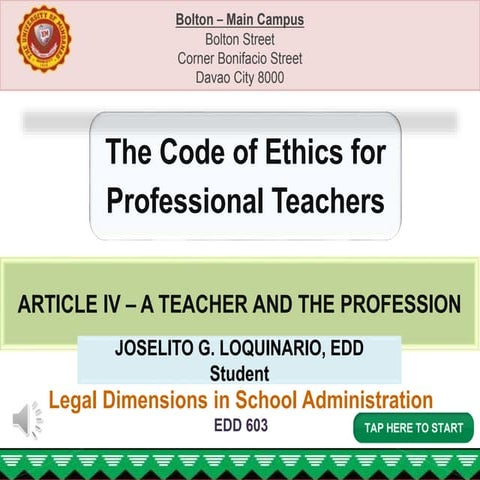 Code of ethics final | PPT