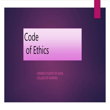 Code of ethics | PPT