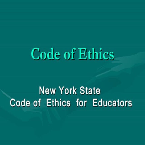 Codeofethicsforeducators | PPT | Free Download