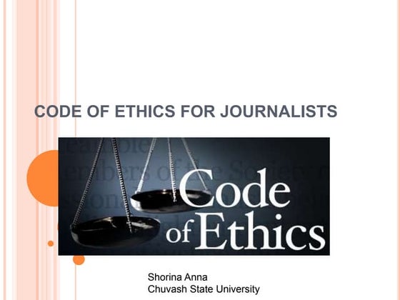 Journalist ethics | PPT | Law
