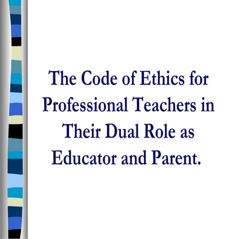 Code of ethics for teachers | PPT