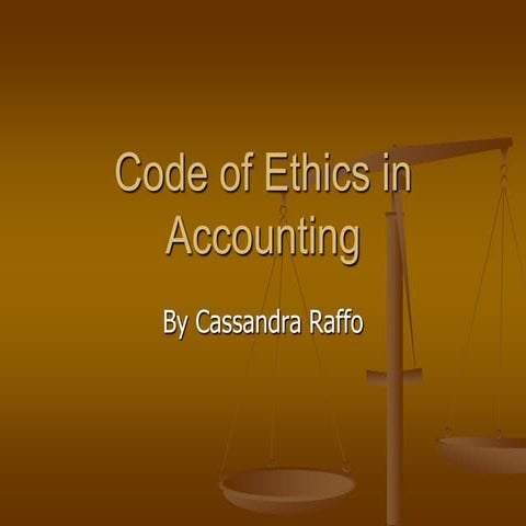Code of ethics in accounting | PPTX