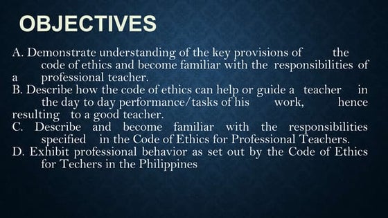 The Code of Ethics for Professional Teachers.pptx | Professional School ...