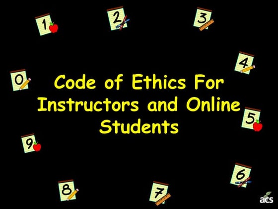 Code of Ethics for Online Learners and Teachers | PPTX | Online ...