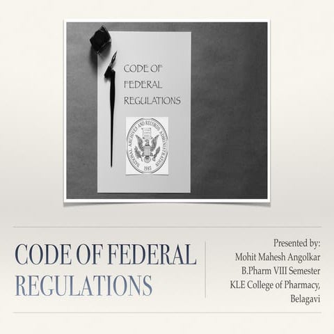 Code of Federal Regulations | PDF