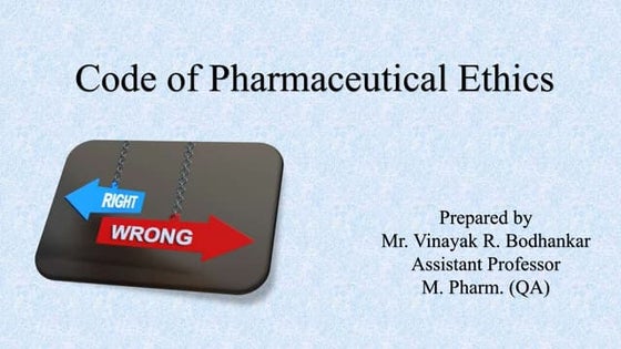 Code of pharmaceutical professional ethics | PDF