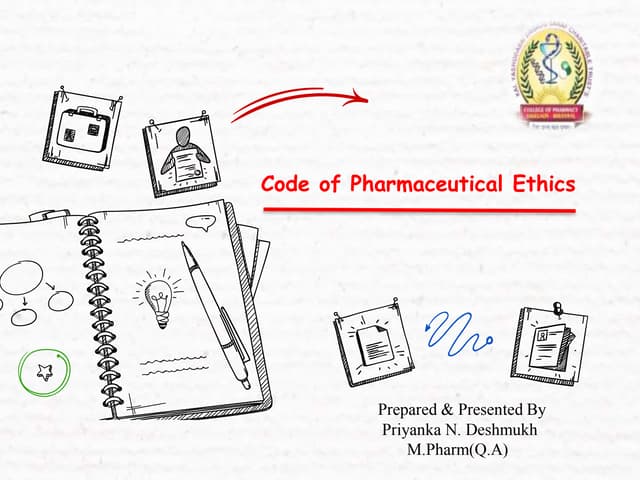 Code of pharmaceutical ethics | PDF