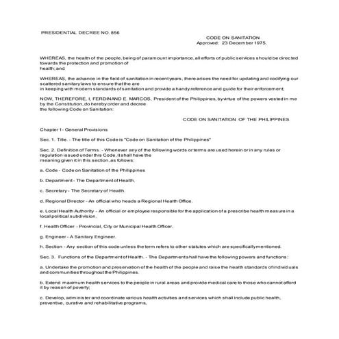 Code of sanitation | DOCX