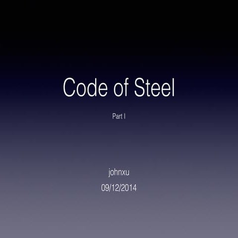 Code of steel | ODP | Programming Languages | Computing