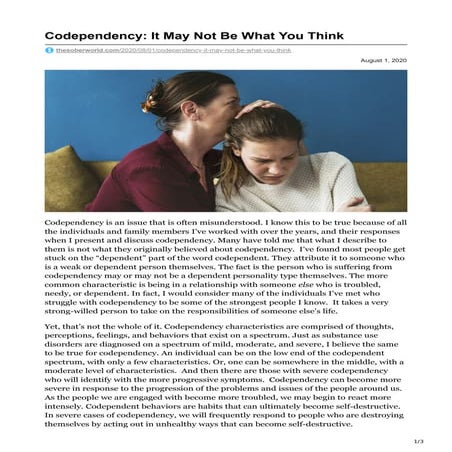 Codependency it may not be what you think | PDF