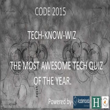 CODE Quiz Prelims(TechKnowiz) | PPTX