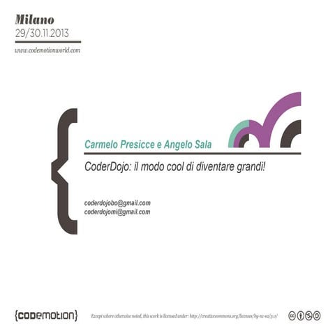 CoderDojo: il modo cool di diventare grandi! | PPT