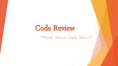 Code review guidelines | PDF