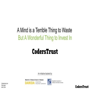 CodersTrust Pitch Deck | PDF