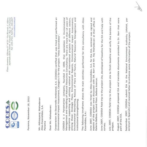 Codesa Letter | PDF