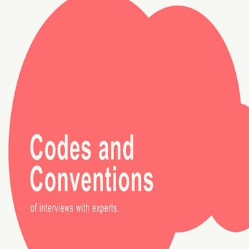 Codes and conventions of interviews | PPT