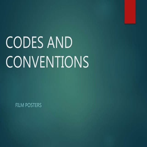 Codes and convention of posters | PPT