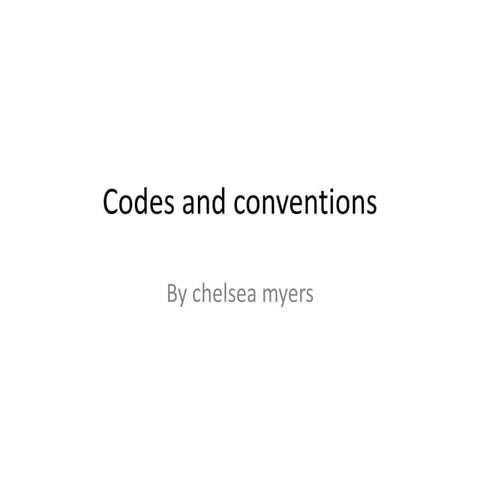 Codes and conventions | PPT
