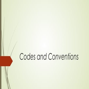 Codes and conventions | ODP