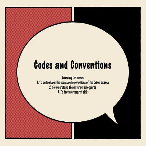 Codes and conventions: TV Drama | PPT