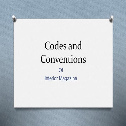 Codes and conventions | PPT