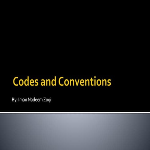 Codes and conventions | PPTX