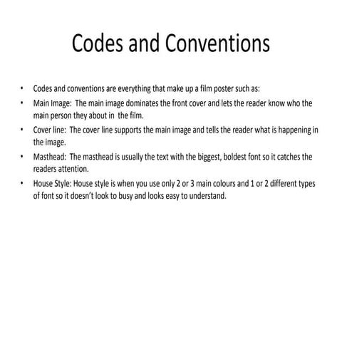 Codes and conventions | PPTX